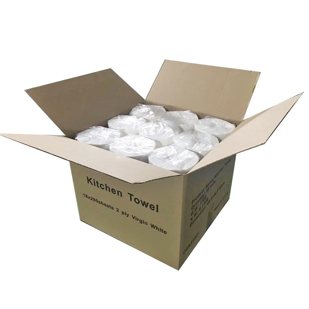 Natural Fragrance Free Cleaning Kitchen Roll Paper Towel Customized ...